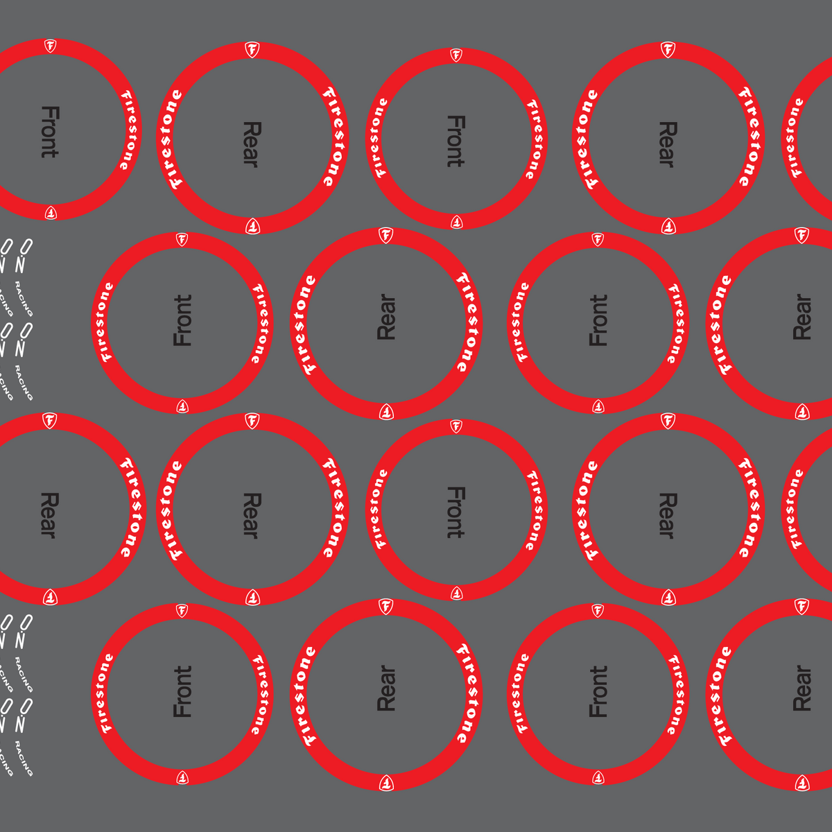 Grand Precision - 1/18 2023 Red Alternate Firestone Tire Decals – Print ...