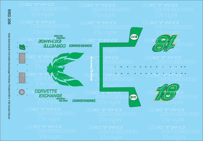 Retro Racing Design: 1/24 Scale IROC Waterslide Decals – Print it Decals