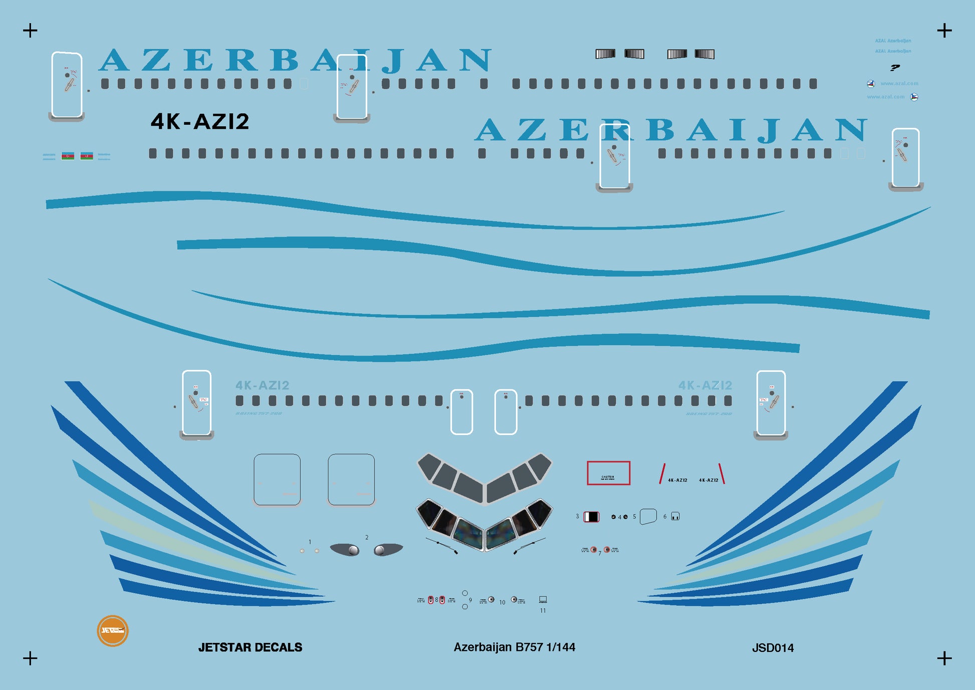 Azerbaijan B757 – Print it Decals