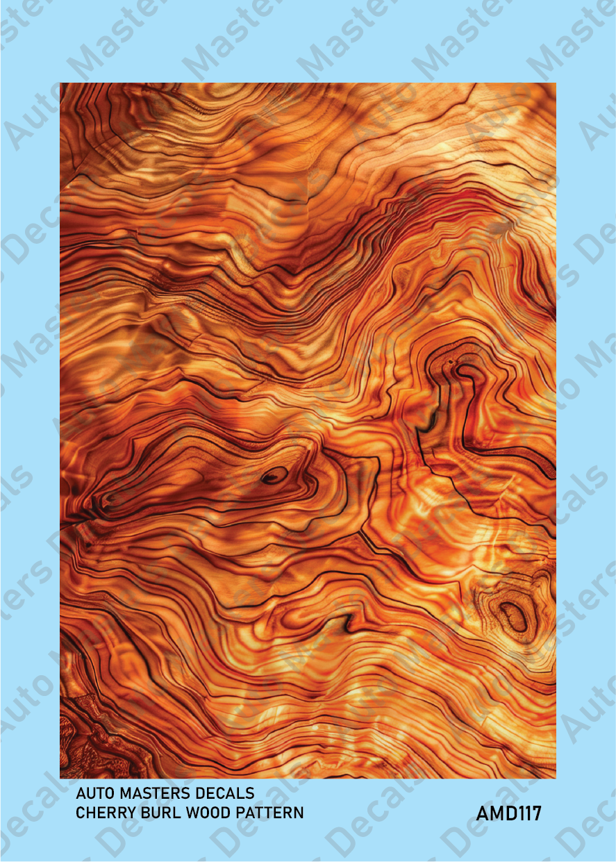 Auto Masters Decals Cherry Burl Wood Pattern Decal Set – Print it Decals