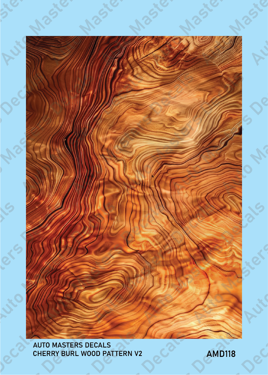Auto Masters Decals Cherry Burl Wood Pattern V2 Decal Set – Print it Decals