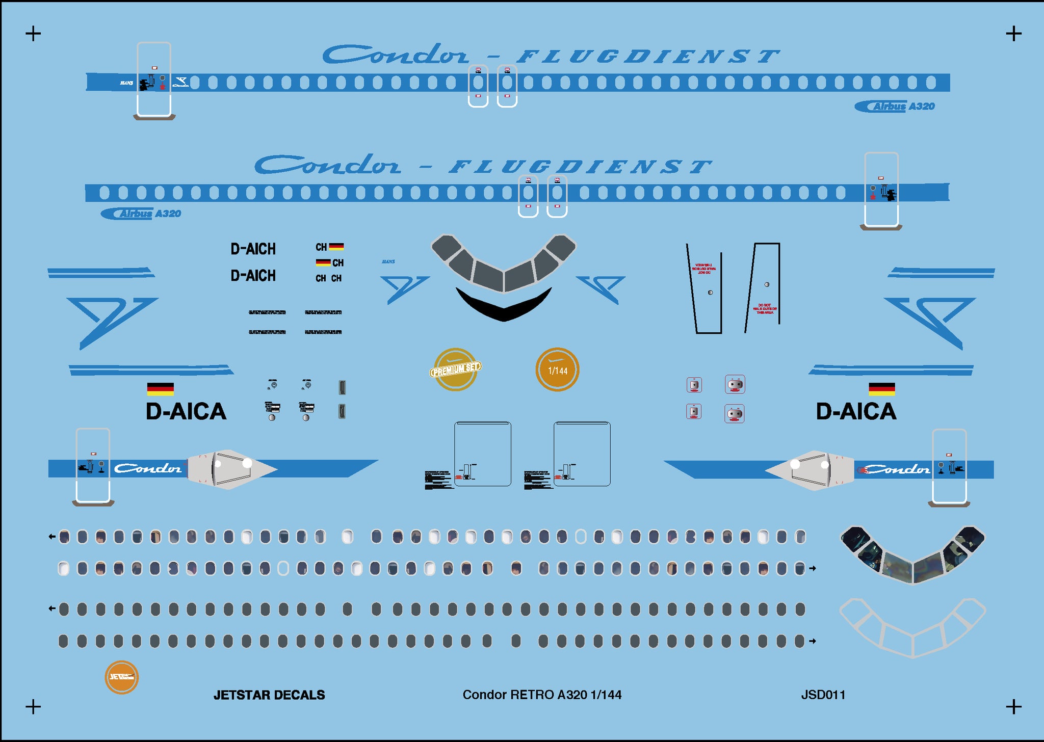 Condor Retro Flugdienst A320 – Print it Decals