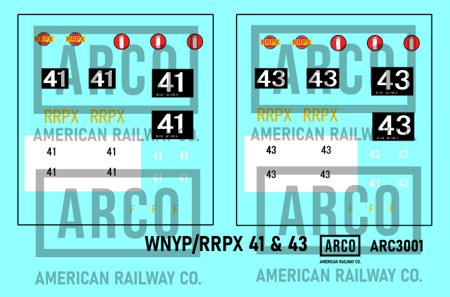 HO scale WNYP/RRPX 41 & 43 – Print it Decals