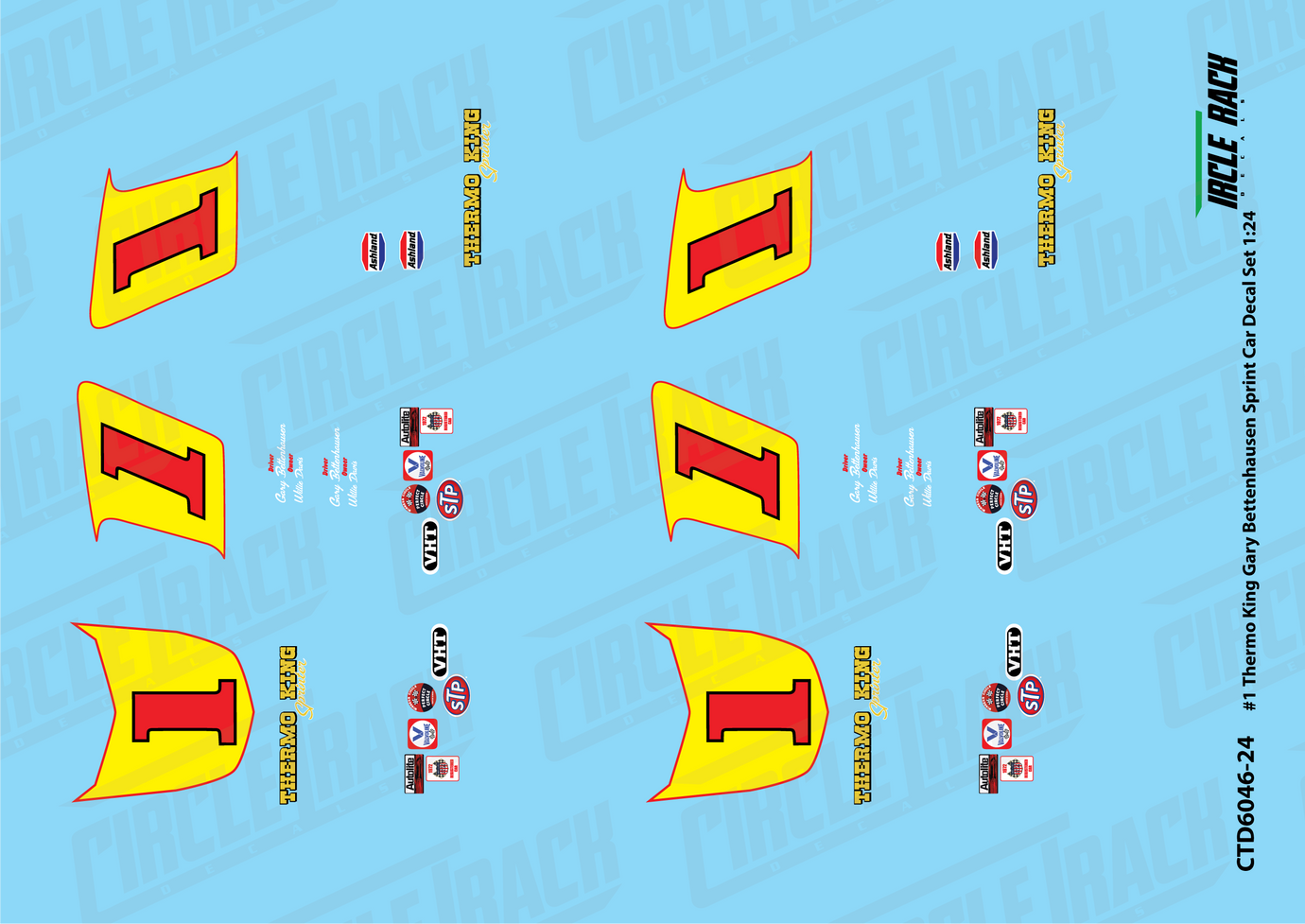 Circle Track Decals #1 Thermo King Gary Bettenhausen Sprint Car Decal ...