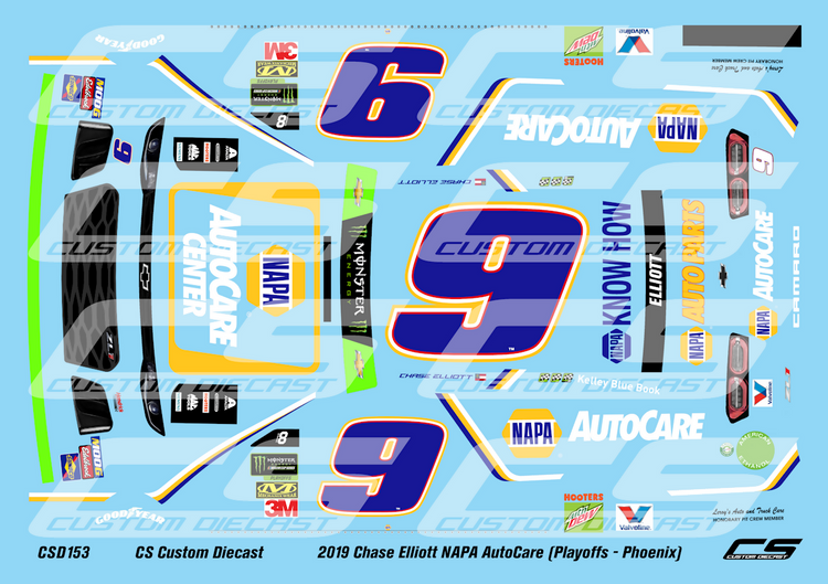 CS Custom Diecast: Nascar Model Car Decals for Aftermarket Cars – Print ...