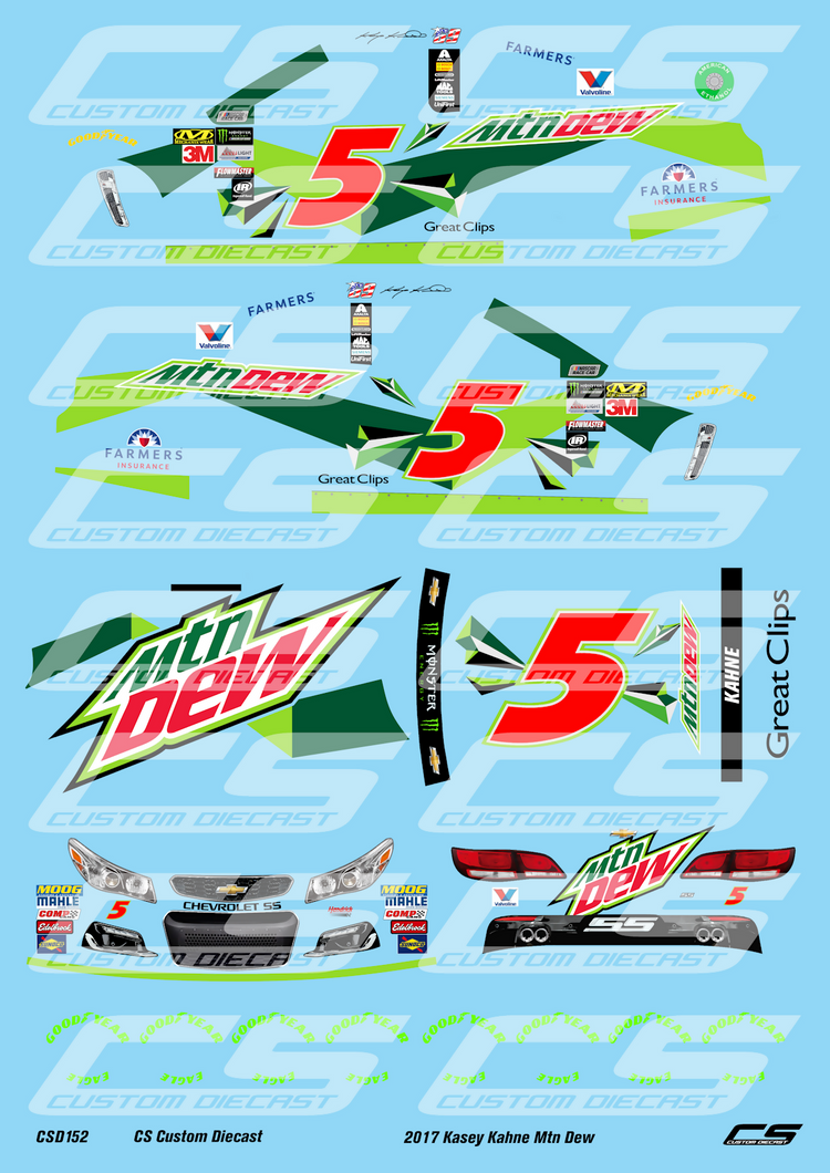 CS Custom Diecast: Nascar Model Car Decals for Aftermarket Cars – Print ...