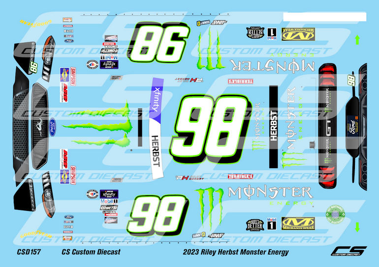 CS Custom Diecast: Nascar Model Car Decals for Aftermarket Cars – Print ...