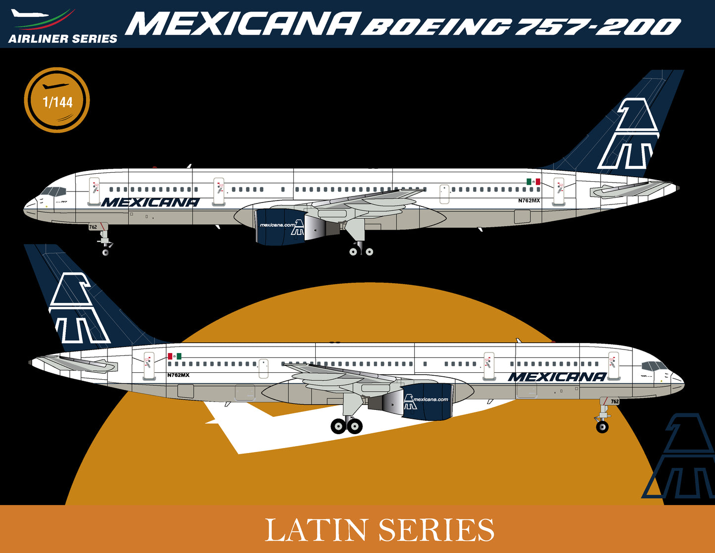 JetStar Decals Mexicana Boeing B757 (blue) – Print it Decals