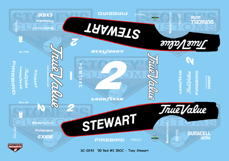 Stoney's Customs IROC Decals in 1:24 Scale – Print it Decals