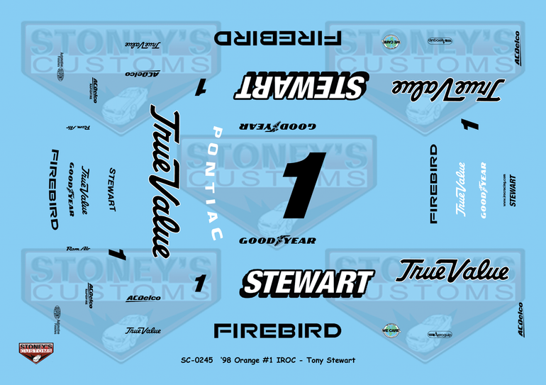 Stoney's Customs IROC Decals in 1:24 Scale – Print it Decals