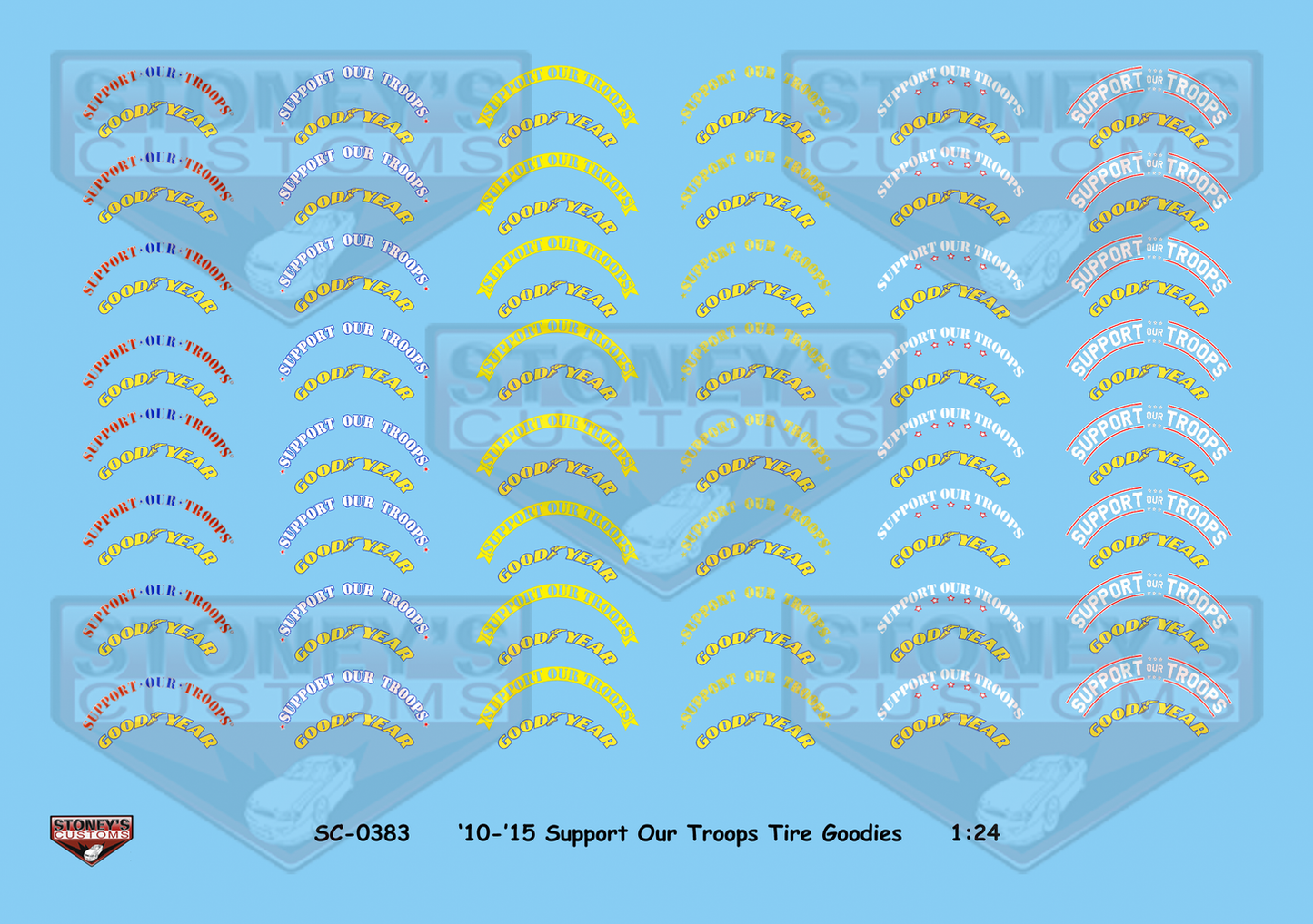 Stoney's Customs 2010-2015 Support Our Troops Tire Goodies 1:24 – Print it Decals