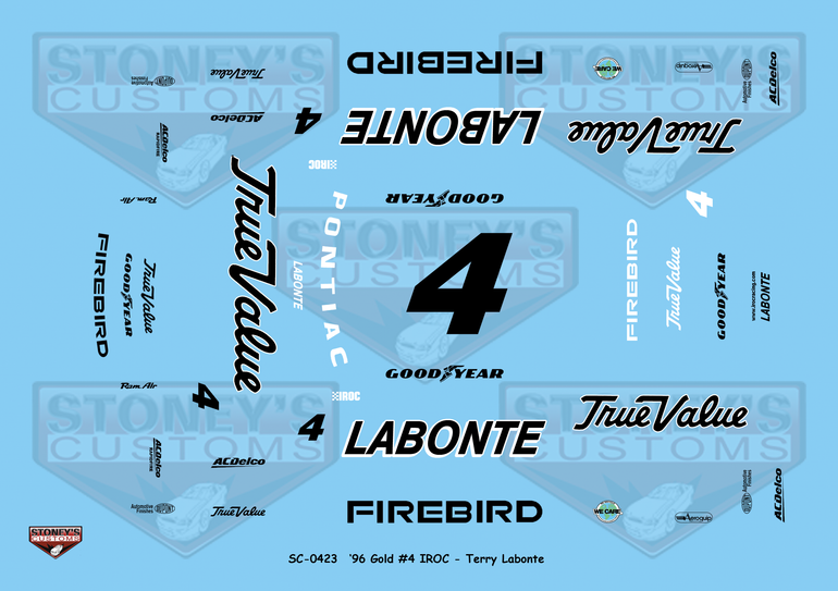 Stoney's Customs IROC Decals in 1:24 Scale – Print it Decals