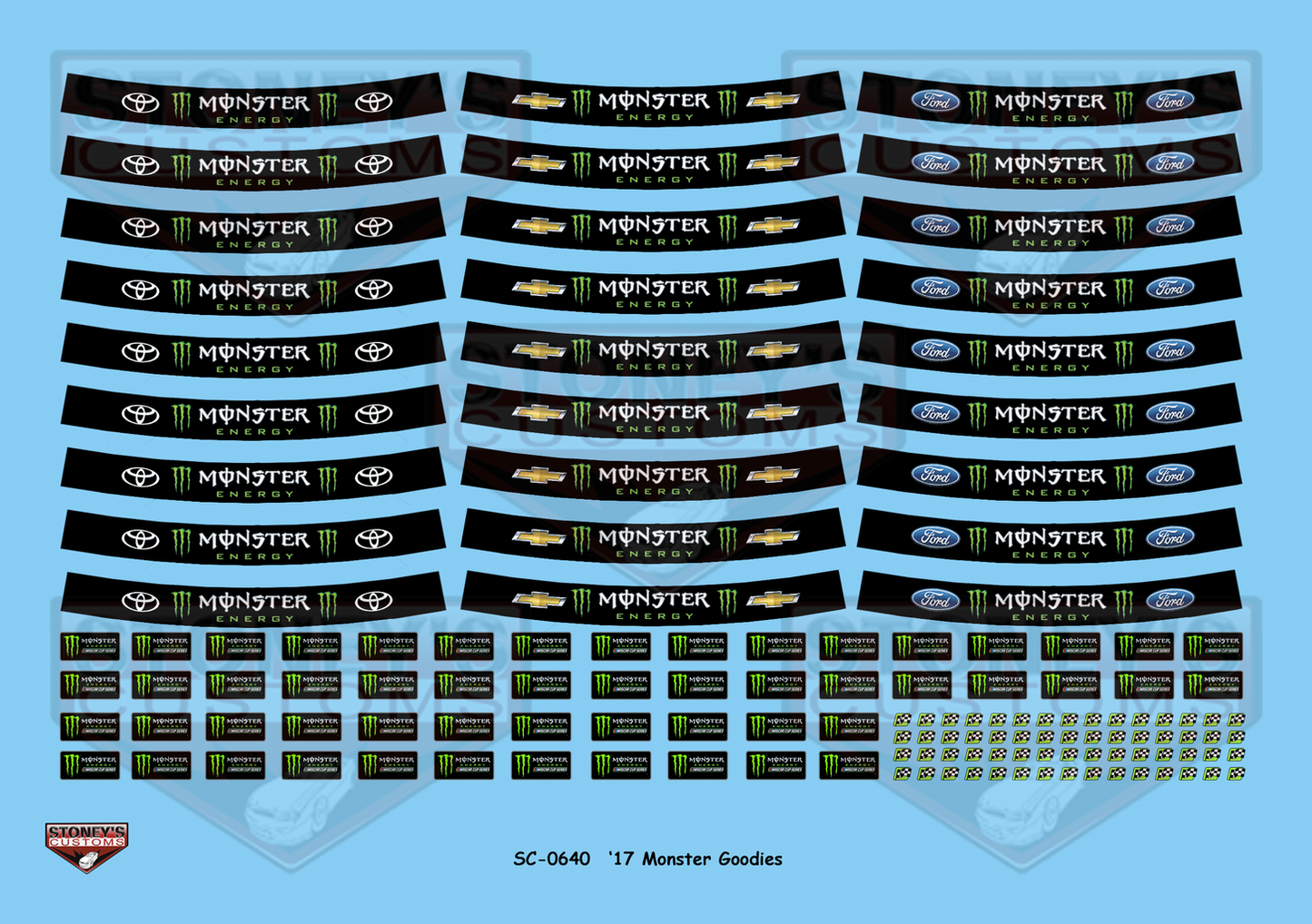 Stoney's Customs '17 Monster Goodies 1:24 Decal Set – Print it Decals