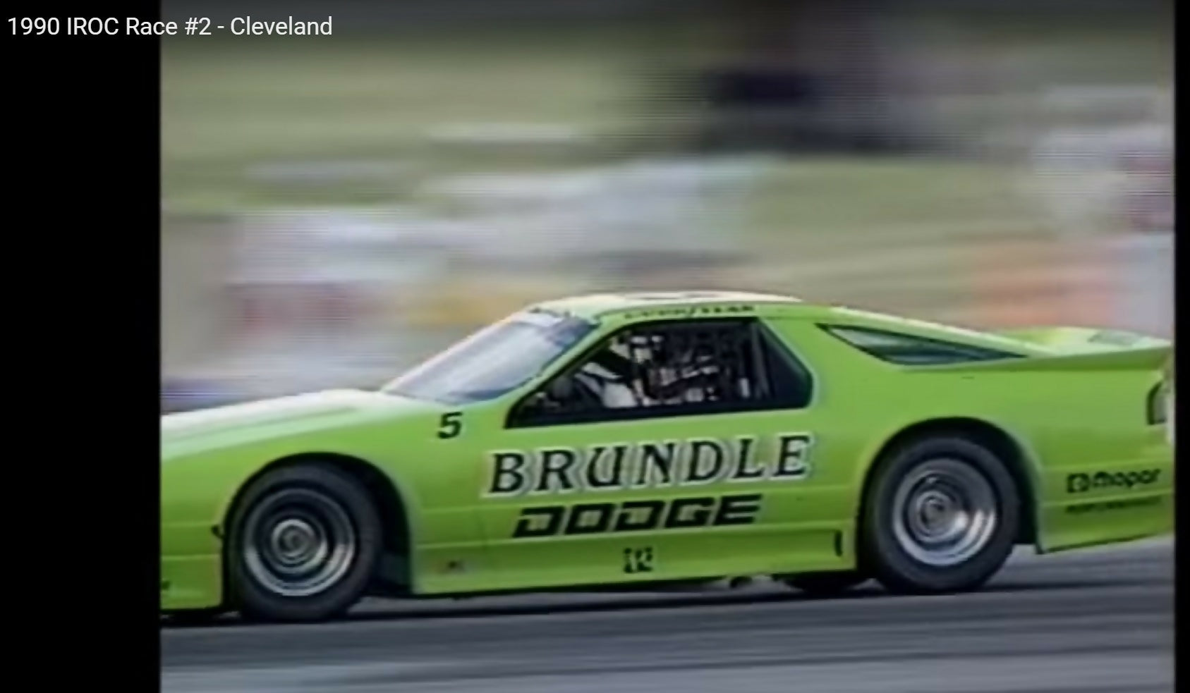 Retro Racing Design Martin Brundle IROC 1990 #5 Lime Green Dodge Cleve ...