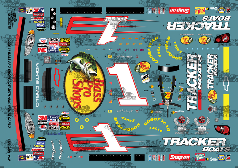 Racecar Decals - Custom Waterslide Decals For Scale Models – Print it ...