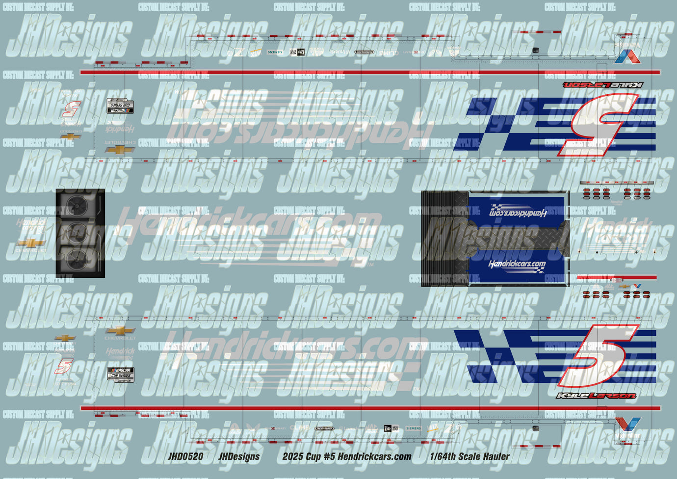 JH Designs Kyle Larson 2025 CUP #5 Hendrickcars.com - Hendrick Motorsp ...