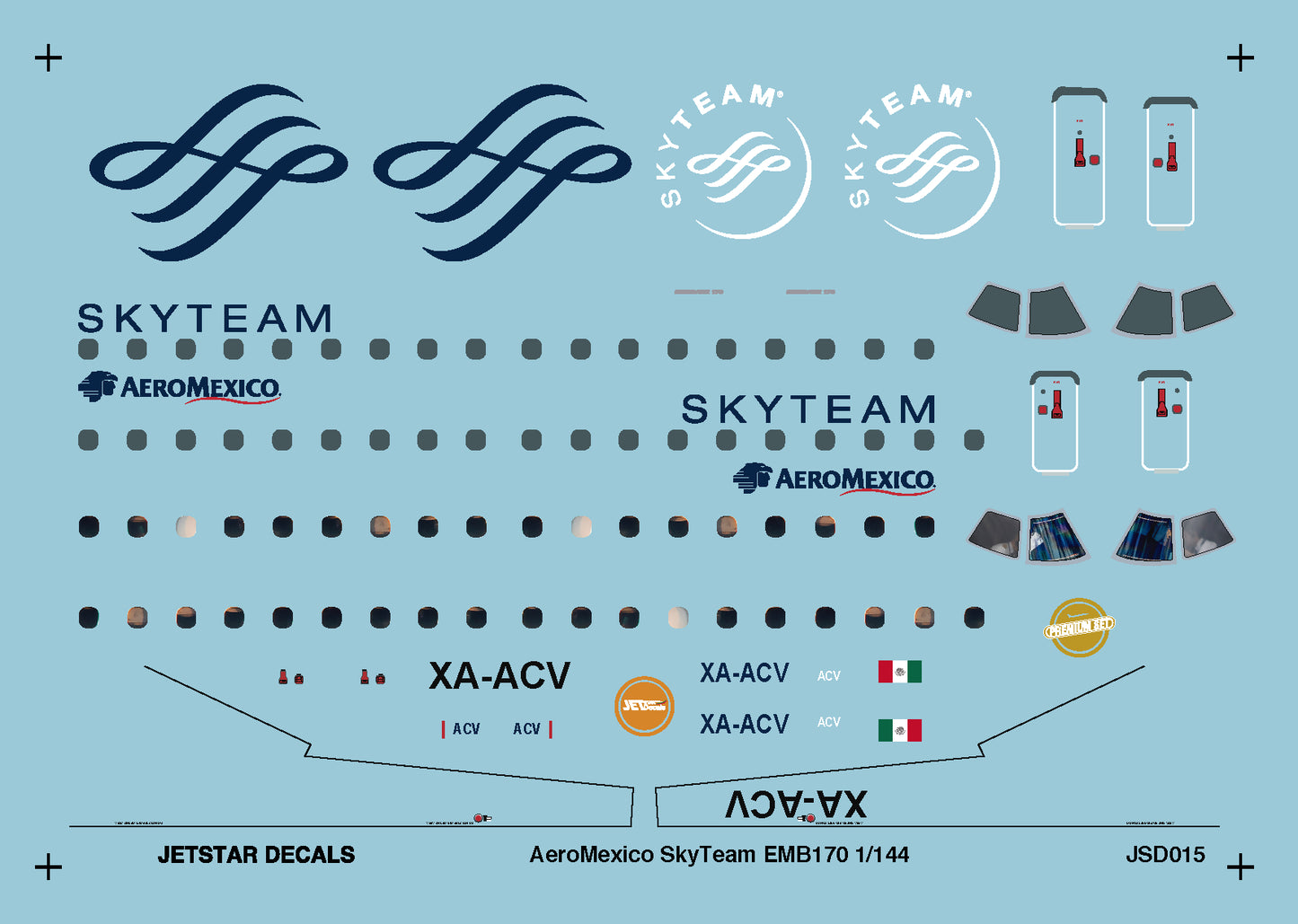 AeroMexico Skyteam Ebraer170 – Print it Decals