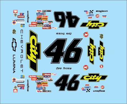 AH Designs Days of Thunder #46 City Chevrolet Lumina NASCAR Cole Trick ...