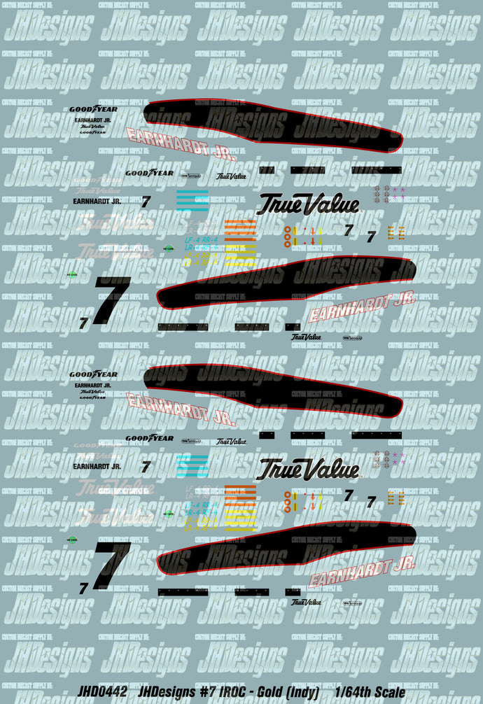 JH Designs Dale Earnhardt Jr. 1999 IROC #4 Gold (Indy) 1:64 Racecar De ...