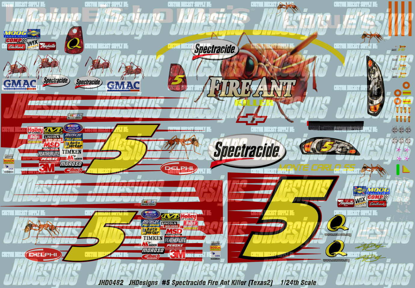 JH Designs Kyle Busch 2007 NBS #5 Spectracide Fire Ant Killer (Texas ...