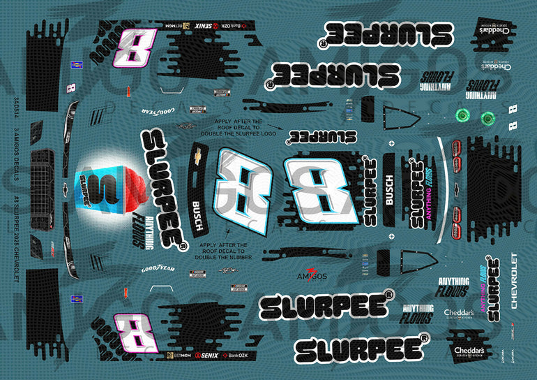 Racecar Decals - Custom Waterslide Decals For Scale Models – Print it ...