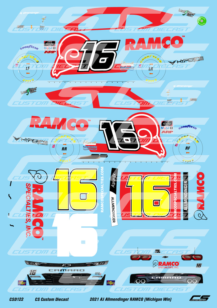 CS Custom Diecast: Nascar Model Car Decals for Aftermarket Cars – Print ...