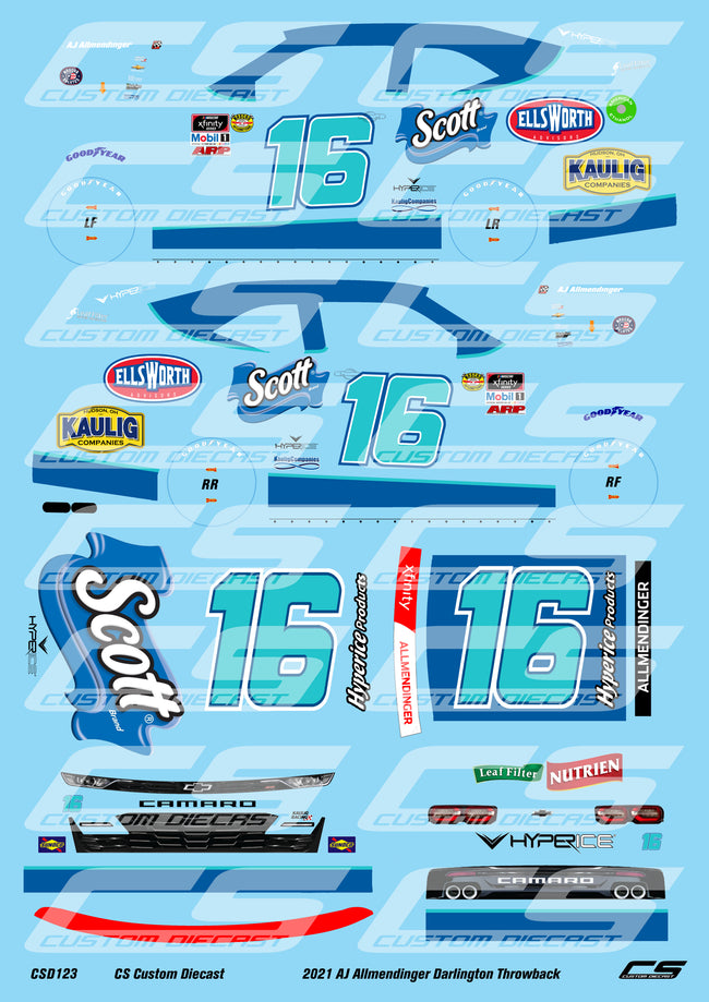 CS Custom Diecast: Nascar Model Car Decals for Aftermarket Cars – Print ...