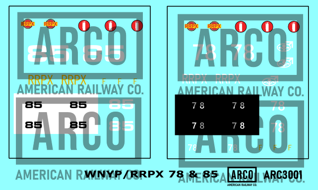 HO scale WNYP/RRPX 85 & 78 – Print it Decals