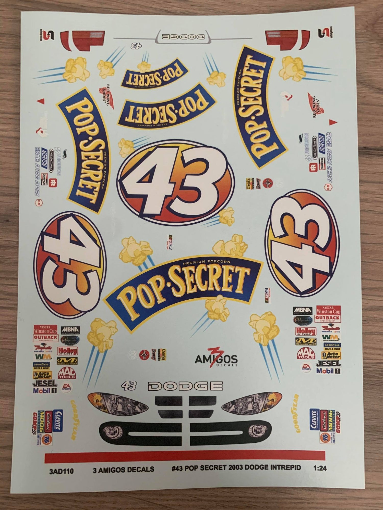 3 Amigos Decals #43 Pop Secret 2003 Dodge Interpid 1:24 – Print it Decals