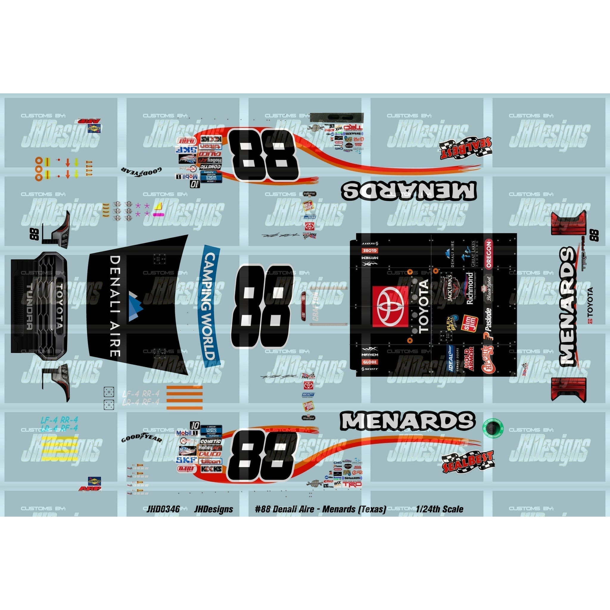 JH Designs Matt Crafton 2022 TRUCK #88 Denali Aire - Menards (Lucas Oi ...