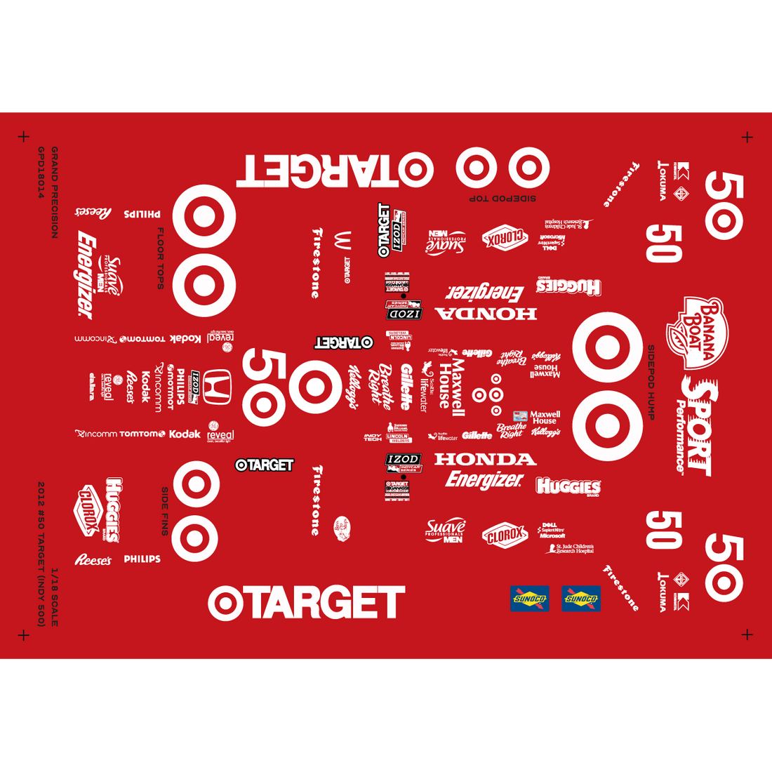 Grand Precision - 1/18 2012 Dario Franchitti #50 Target (Indy 500) Dec ...