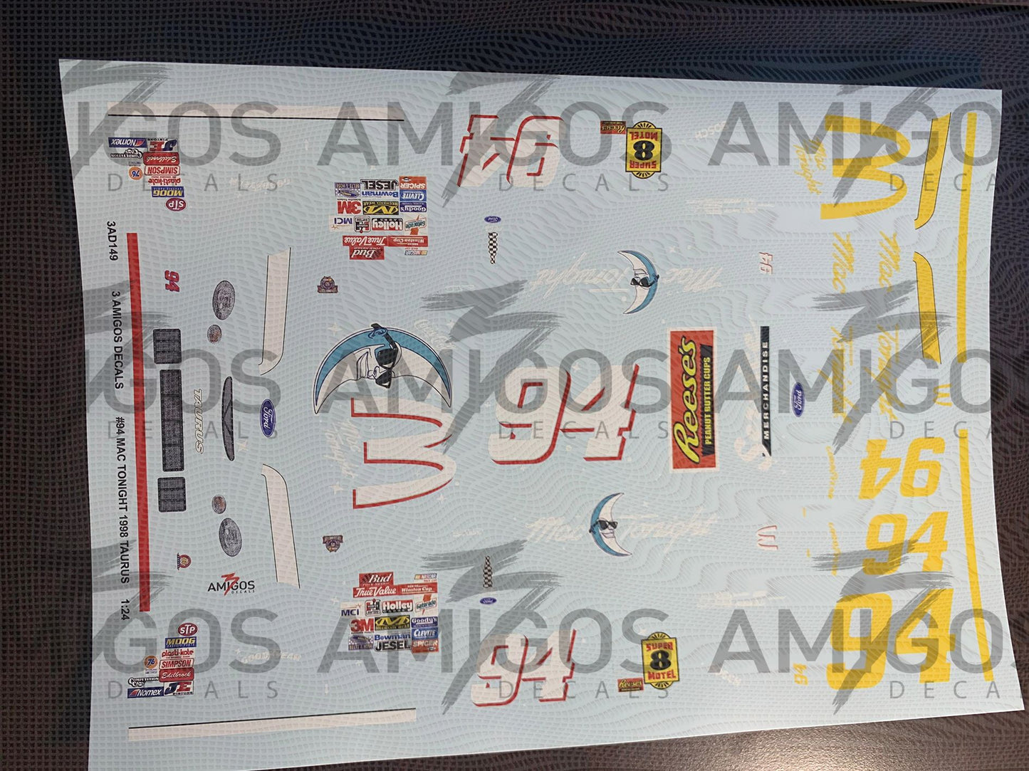 3 Amigos Decals #94 Mac Tonight 1998 Taurus 1/24 Decal Set – Print it ...