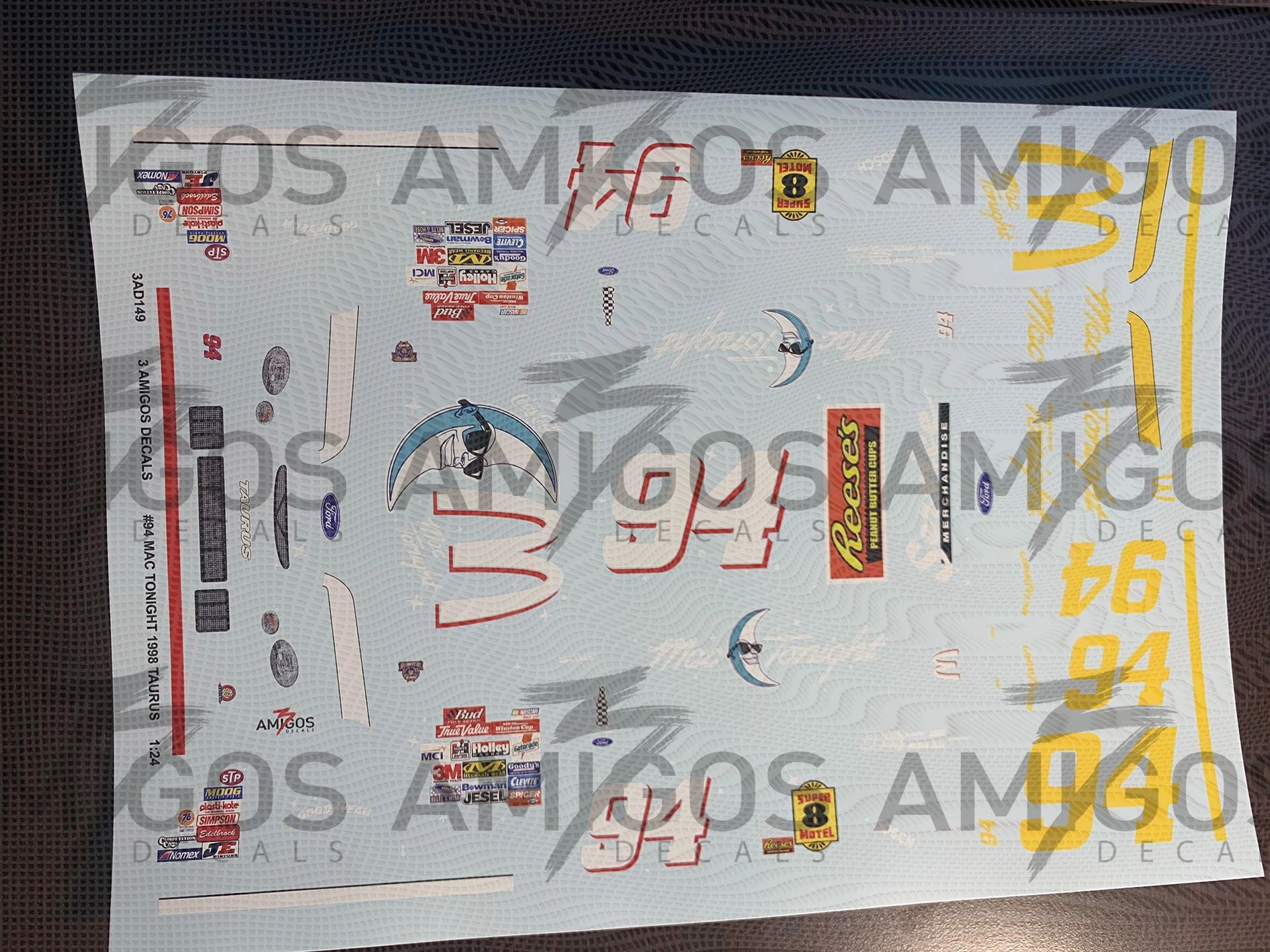3 Amigos Decals #94 Mac Tonight 1998 Taurus 1/24 Decal Set – Print it ...