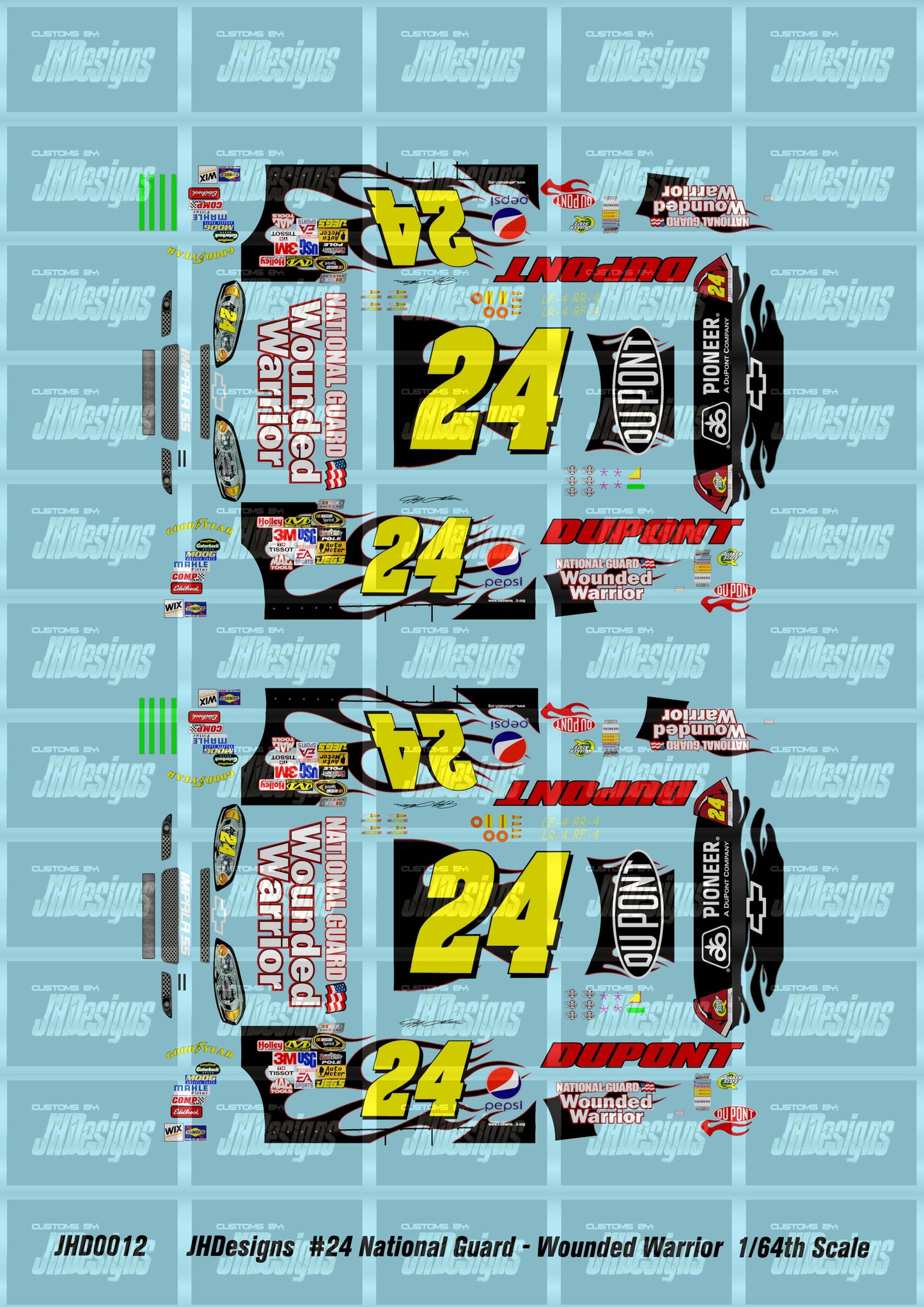JH Designs Jeff Gordon 2009 CUP #24 National Guard - Wounded Warrior 1 ...
