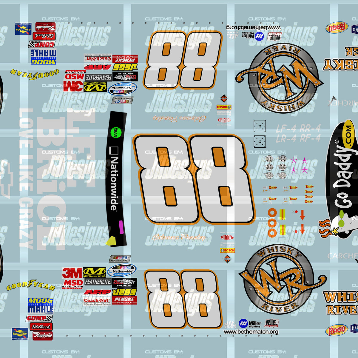 JH Designs Coleman Pressley 2010 NWS #88 Lee Brice Love Like Crazy (Na ...