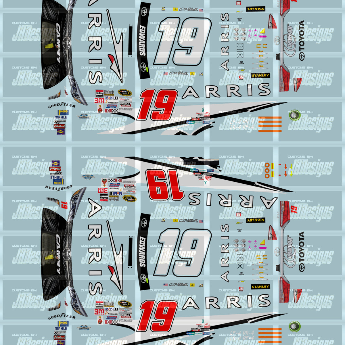 JH Designs Carl Edwards 2015 Cup #19 Arris (Darlington Race Win) 1:64 ...