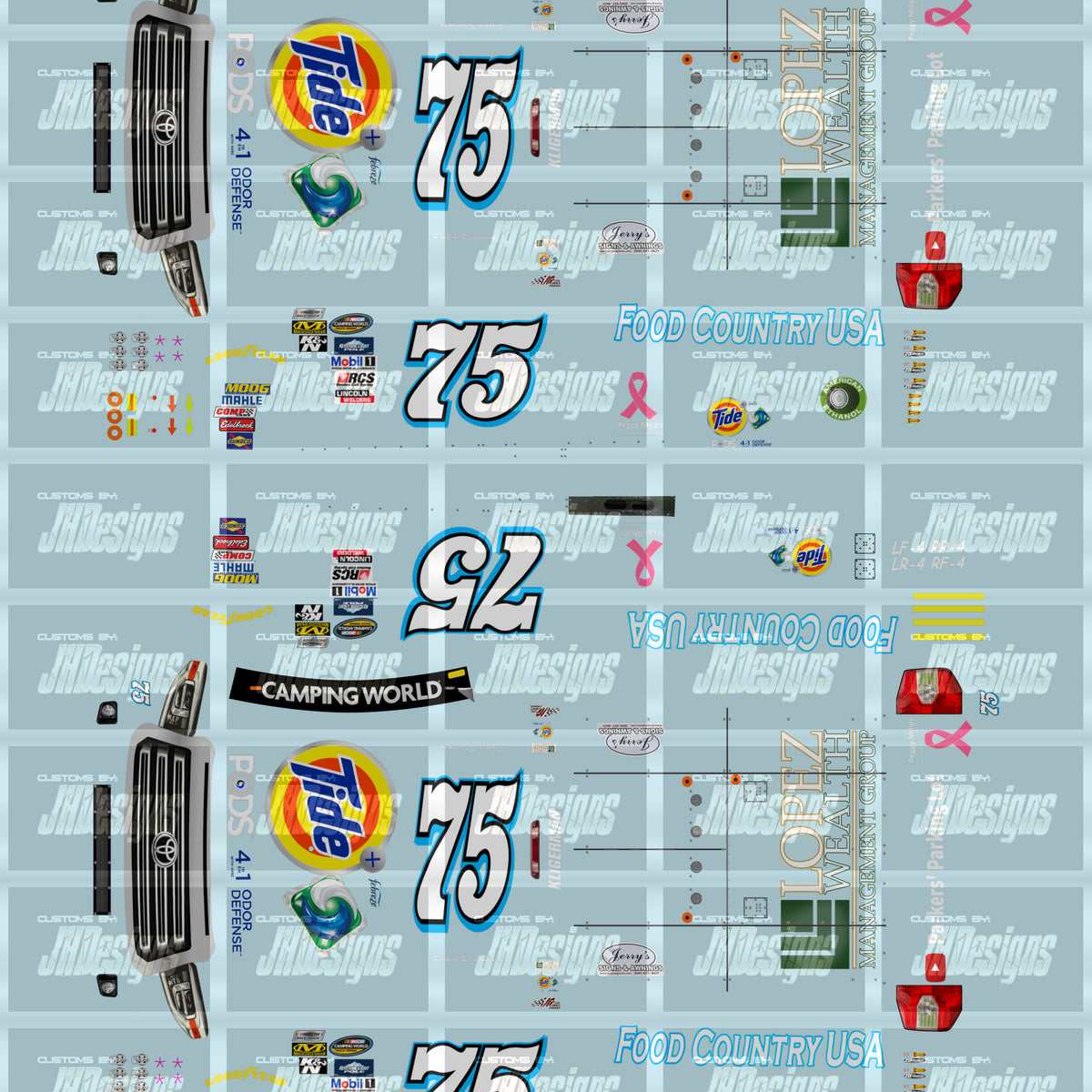 JH Designs Parker Kligerman 2017 CWTS #75 Tide Pods - Food Country USA ...