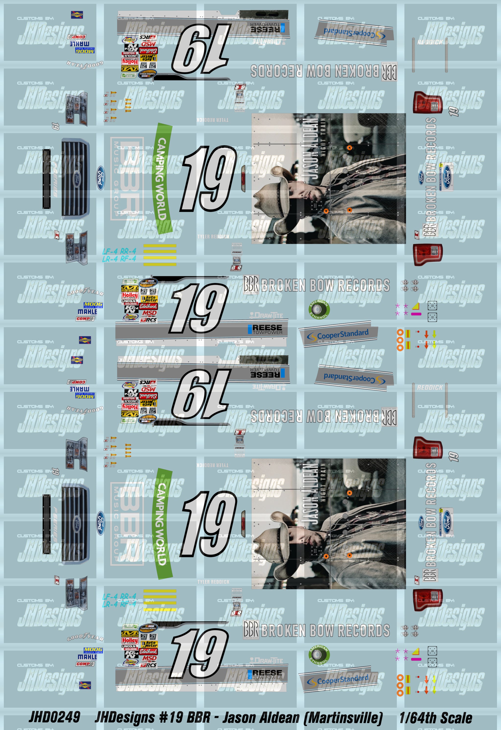 JH Designs Tyler Reddick 2014 CWTS #19 Broken Bow - Jason Aldean (Mart ...