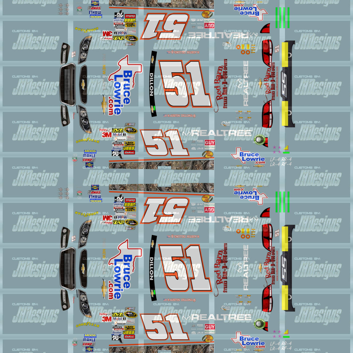JH Designs Austin Dillon 2013 CUP #51 Bruce Lowrie Chevrolet - Realtre ...