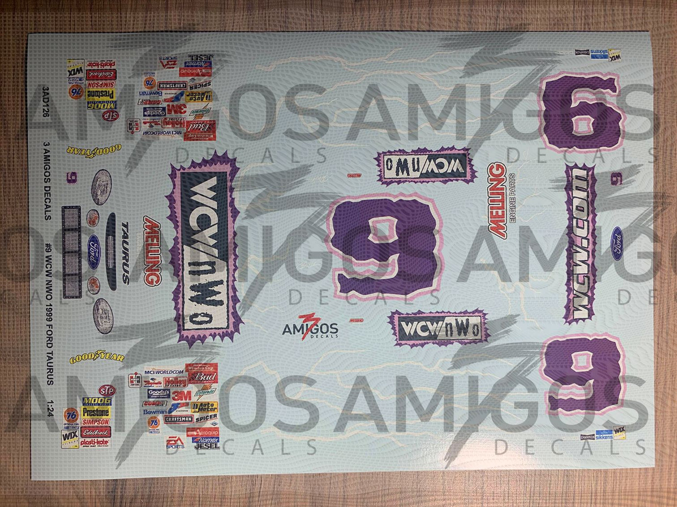 3 Amigos Decals #9 WCW NWO 1999 Ford Taurus 1:24 Decal Set – Print it ...