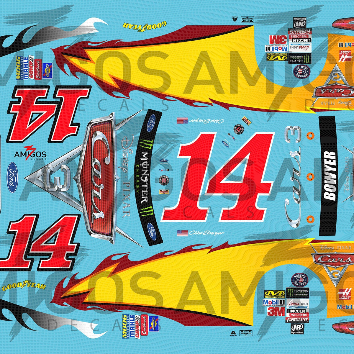 3 Amigos Decals | Racecar Decals – Print it Decals