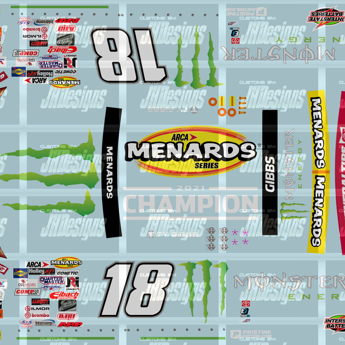 JH Desings Decals | Racecar Decals – Print it Decals