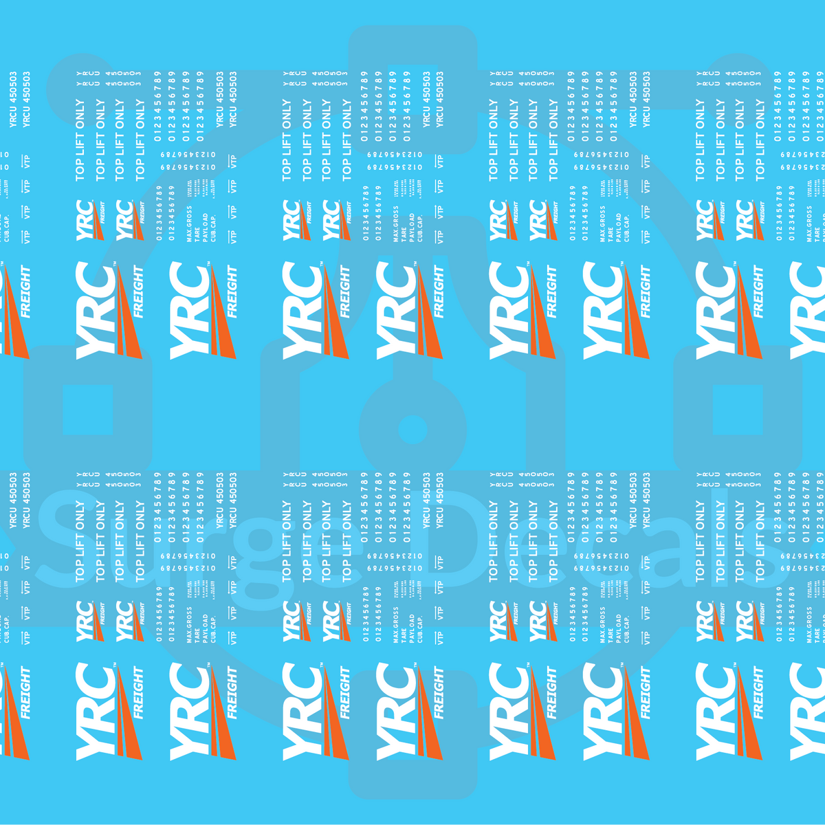 Surge Decals HO Scale YRC 53' Containers Decal Set – Print it Decals