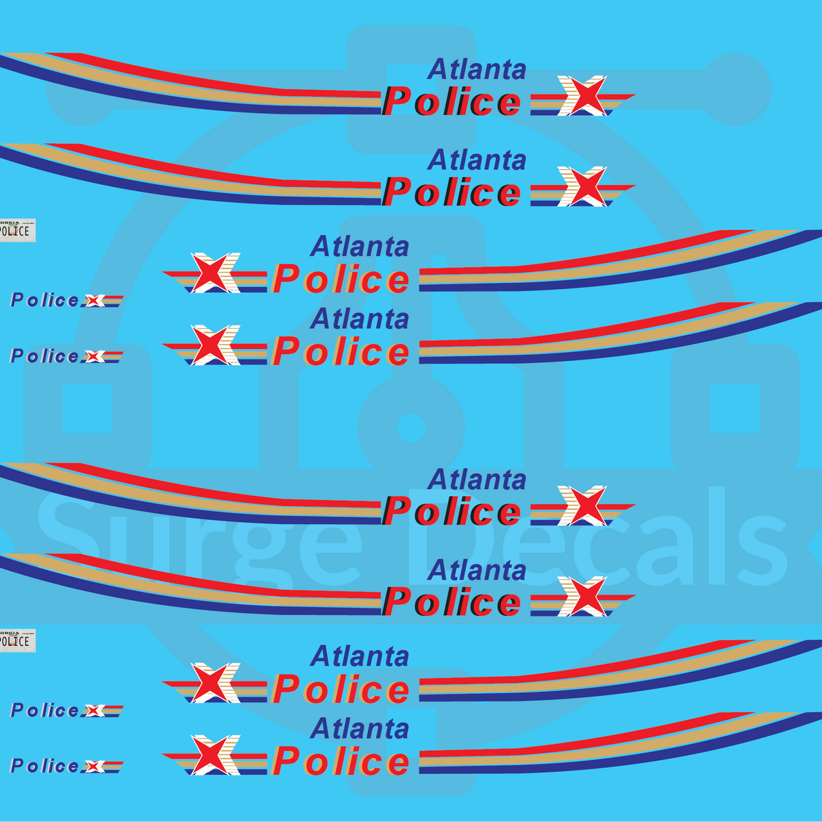 Surge Decals 1:24 Atlanta Ford Crown Vic Decal Set – Print it Decals