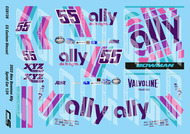 CS Custom Diecast: Nascar Model Car Decals for Aftermarket Cars – Print ...