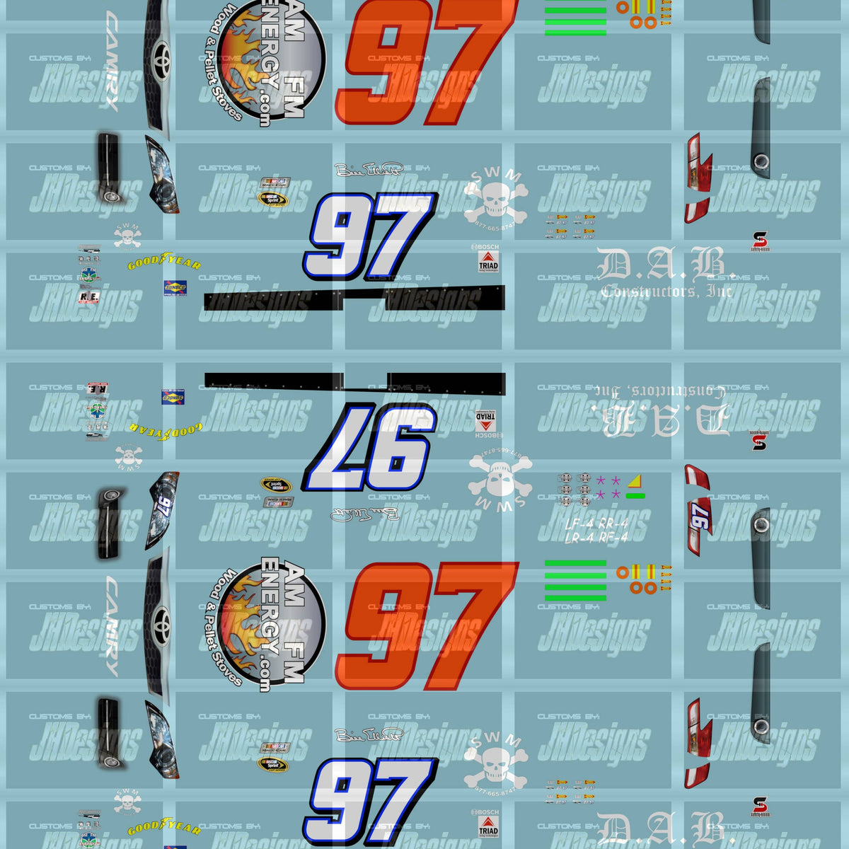 JH Desings Decals | Racecar Decals – Print it Decals