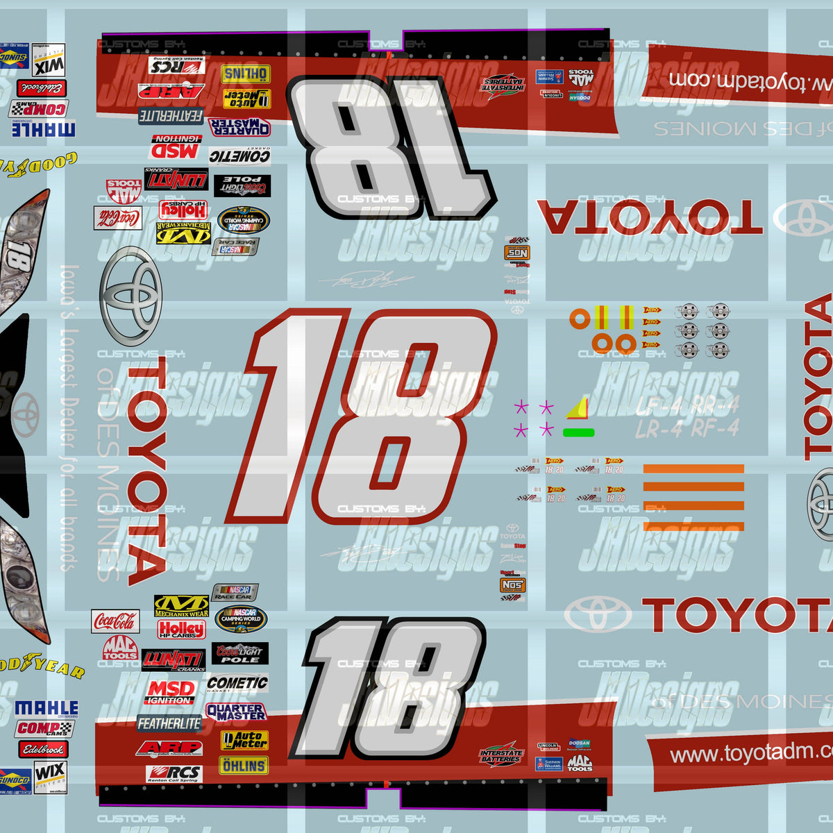 JH Desings Decals | Racecar Decals – Print it Decals