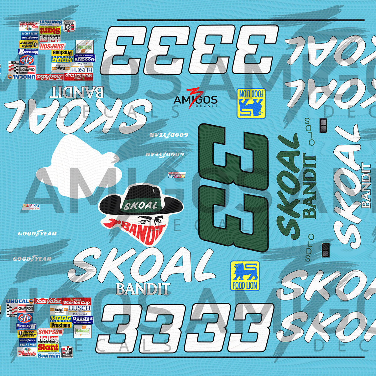 3 Amigos Decals #33 Skoal 1994 Oldsmobile 1:24 Decal Set – Print it Decals