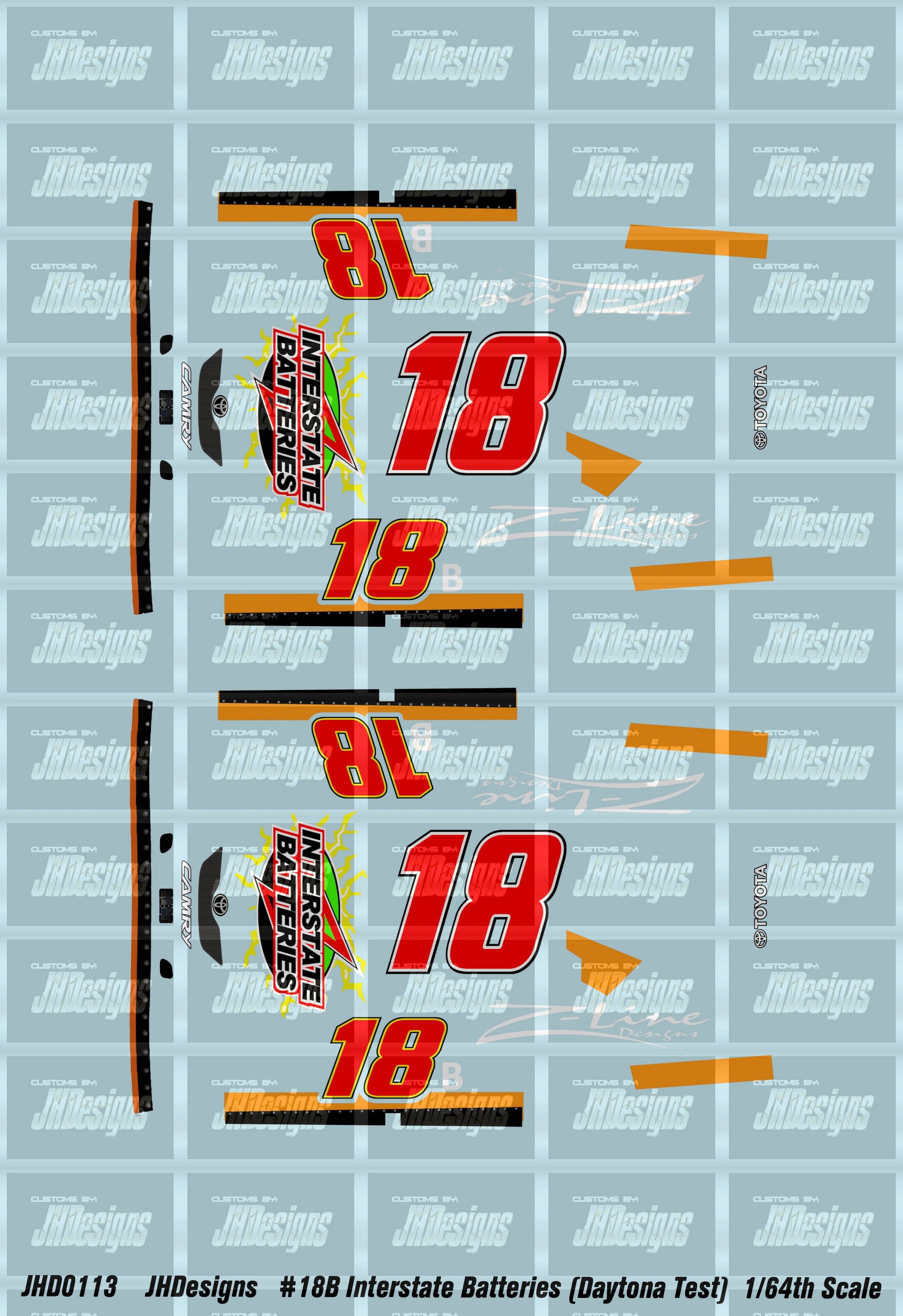 JH Designs Kyle Busch 2008 NWS #18B Interstate Batteries (Daytona Test ...