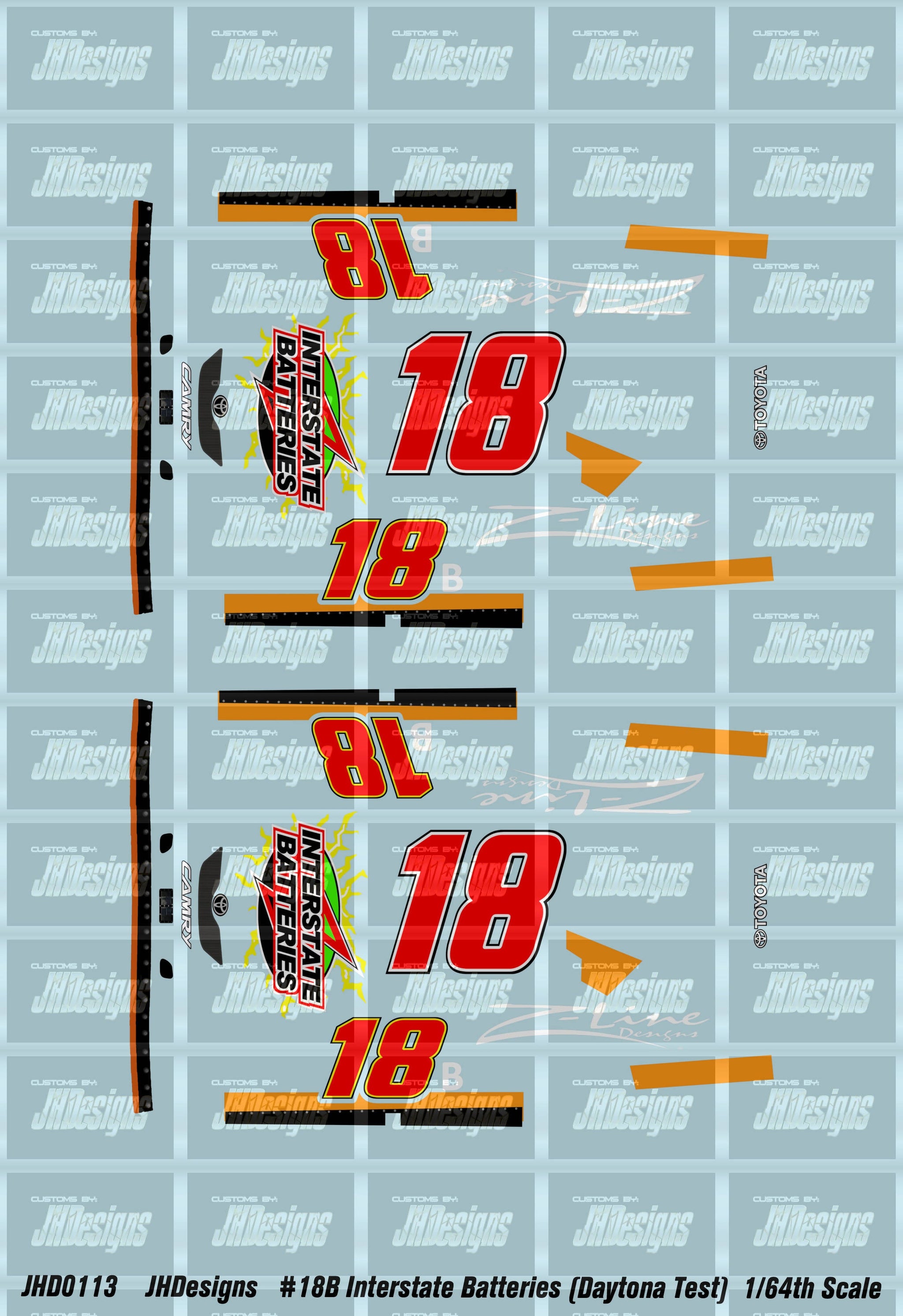 JH Designs Kyle Busch 2008 NWS #18B Interstate Batteries (Daytona Test ...